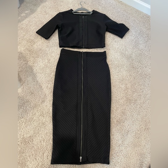 Zara | Dresses | Zara Wb Black Skirt Top | Poshmark